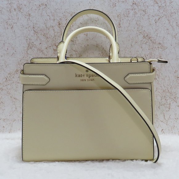 kate spade | Bags | Kate Spade Staci Saffiano Medium Satchel Lemon ...